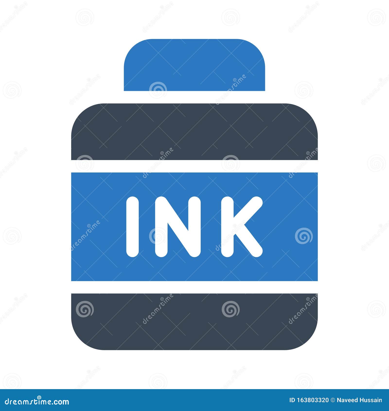 Inkpot Vector Glyph Color Icon Stock Vector - Illustration of equipment ...