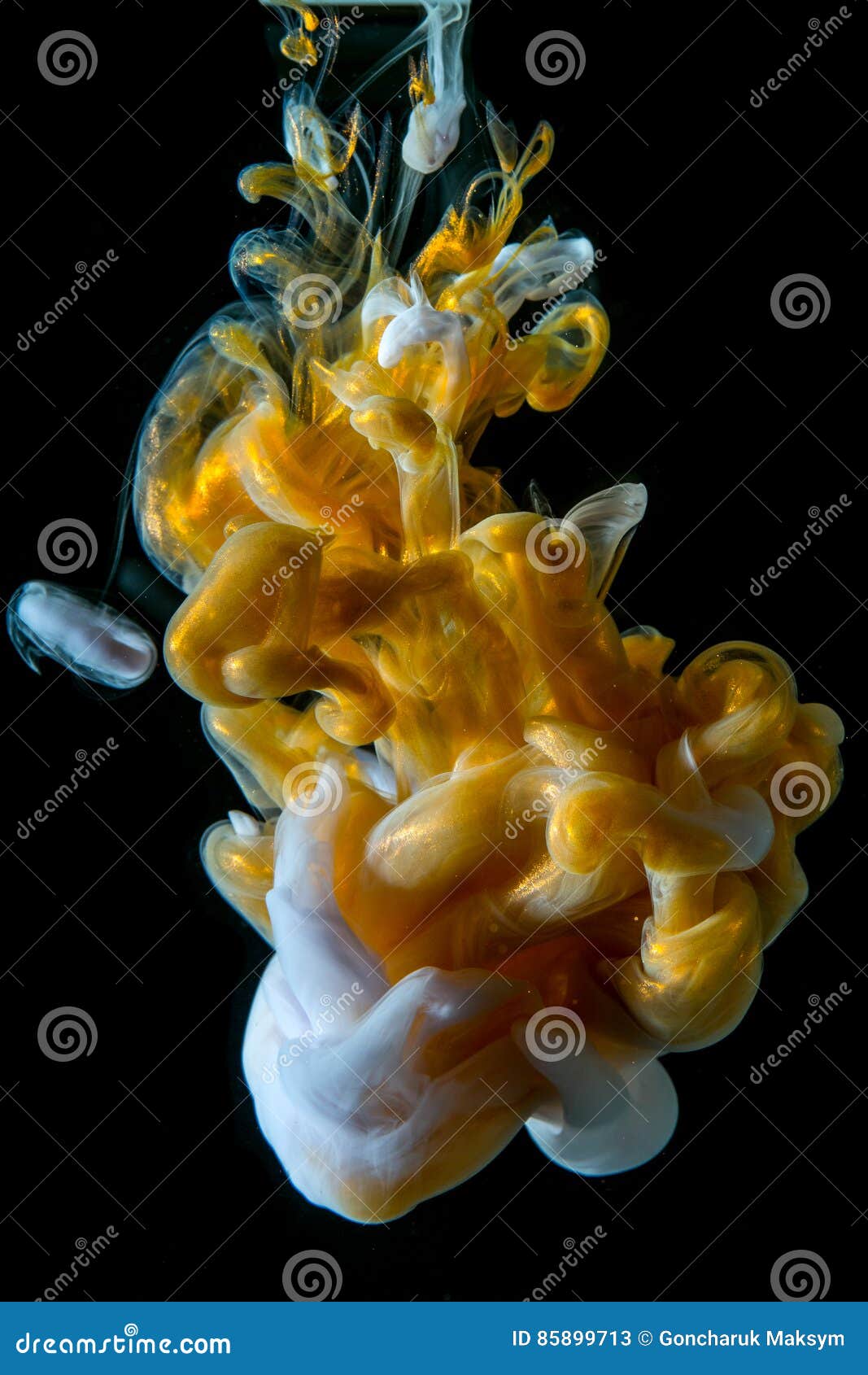 Inks in water stock image. Image of green, acrylic, underwater - 85899713