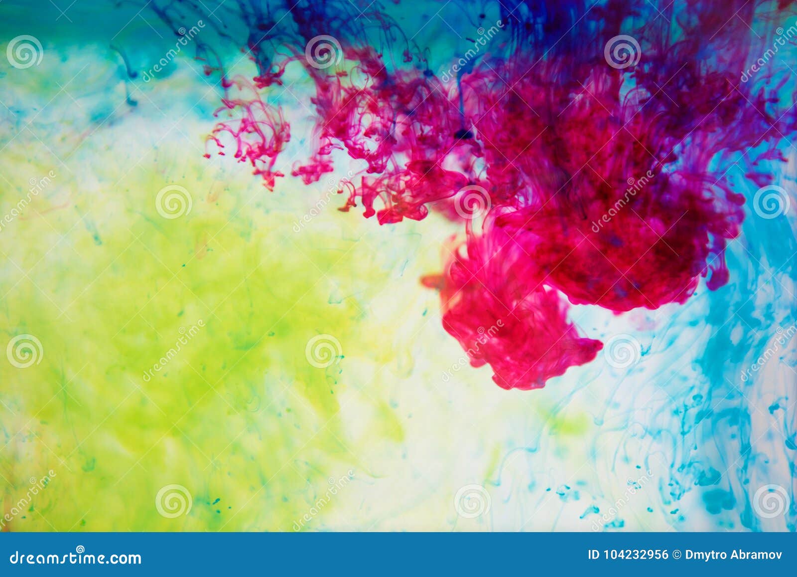 Inks in Water, Color Abstraction, Color Explosion Stock Photo - Image ...