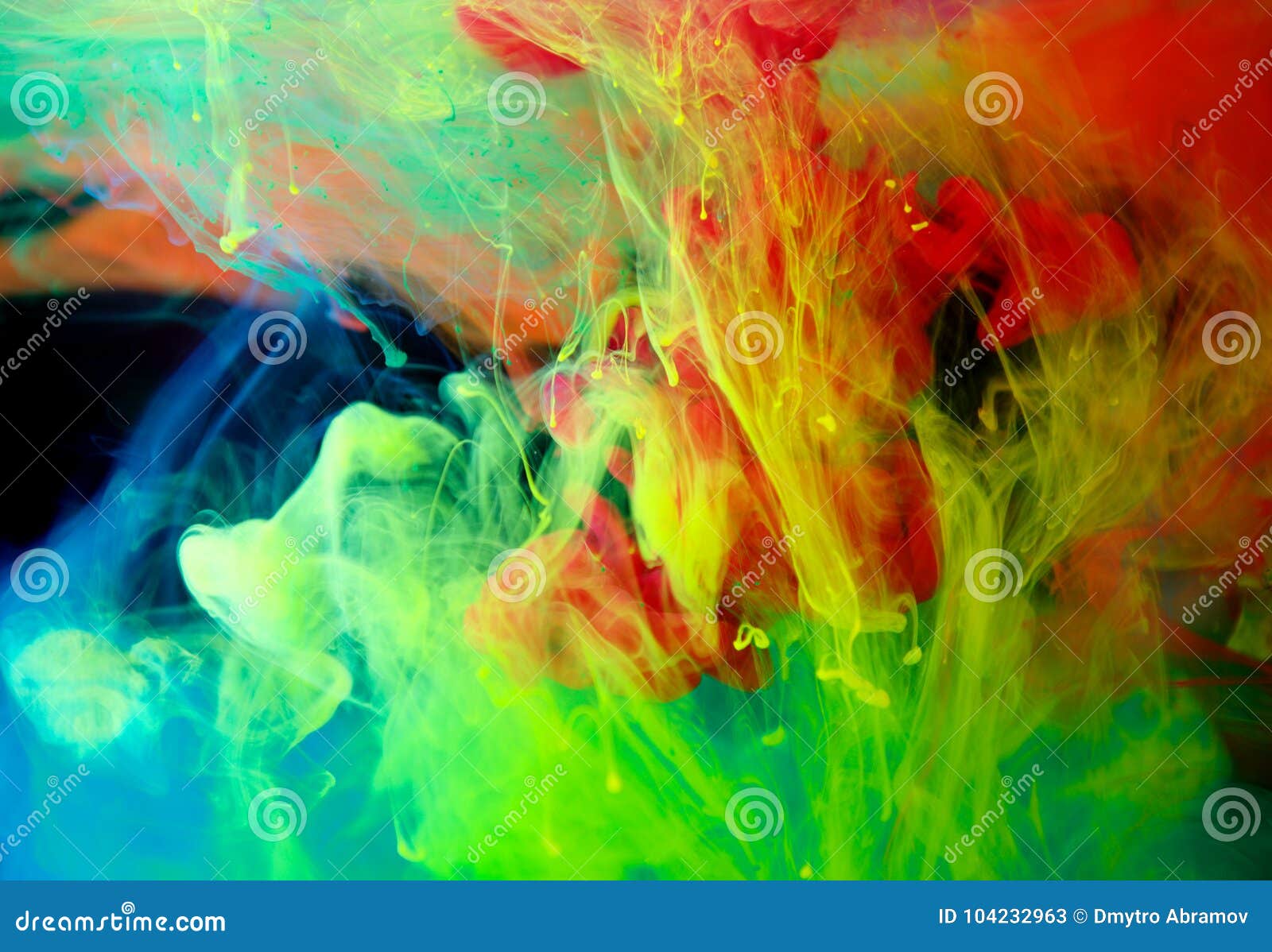 Inks in Water, Color Abstraction, Color Explosion Stock Image - Image ...