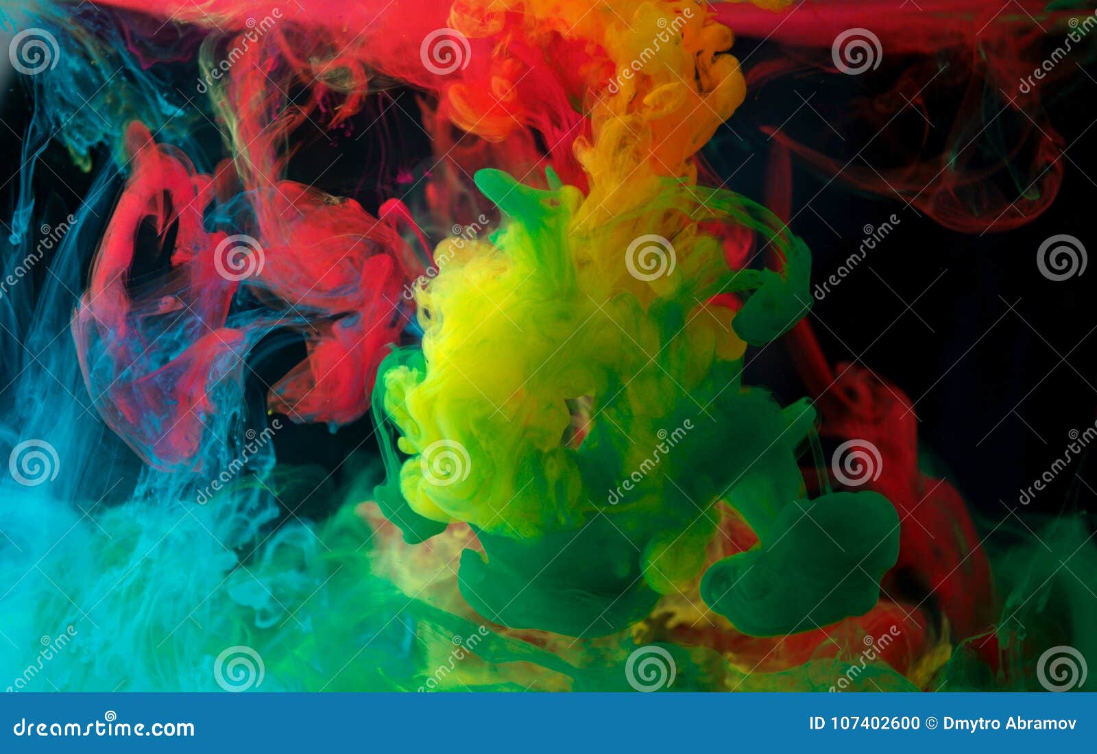 Inks in Water, Color Abstraction, Color Explosion Stock Photo - Image ...