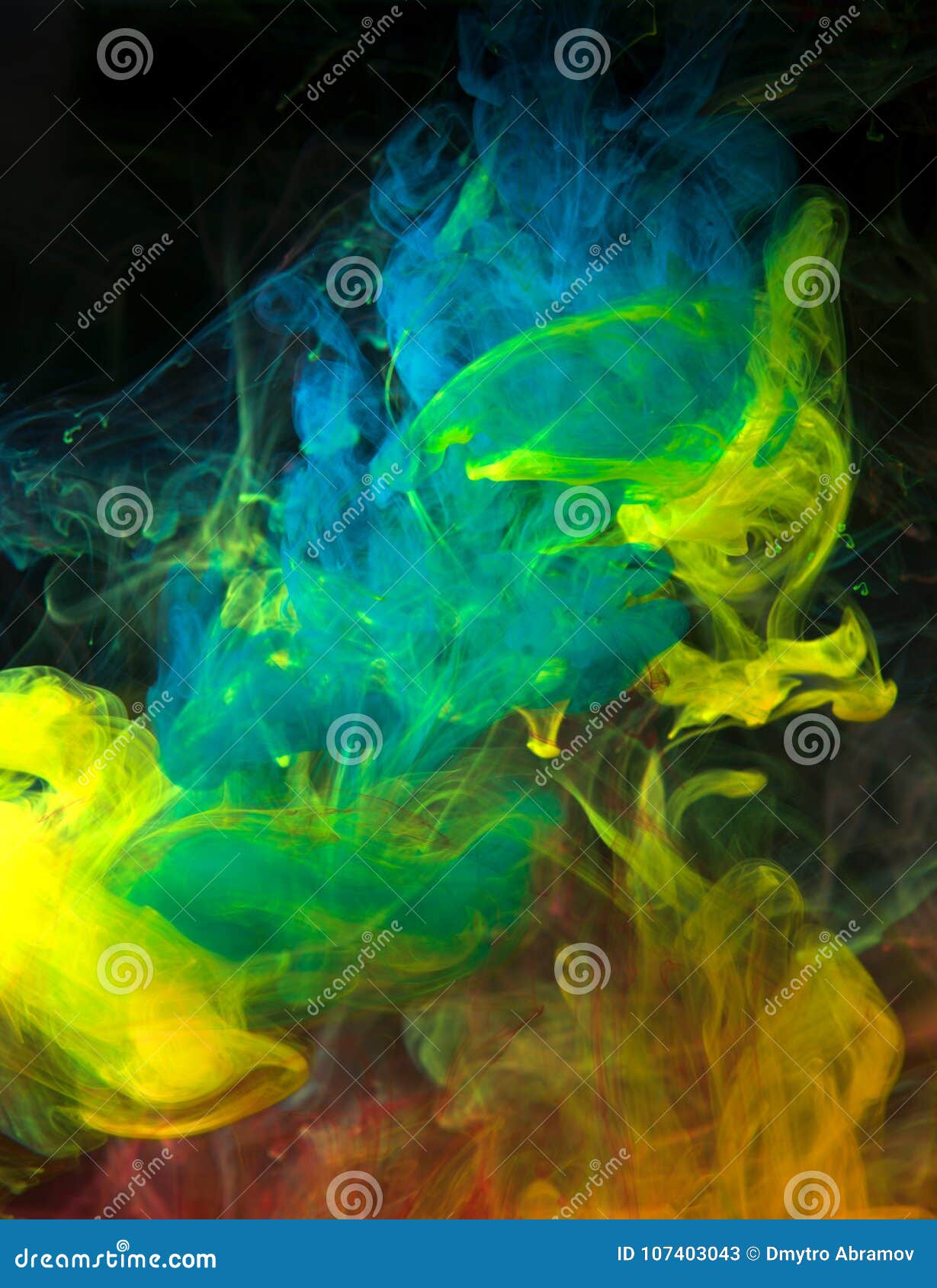 Inks in Water, Color Abstraction, Color Explosion Stock Image - Image ...