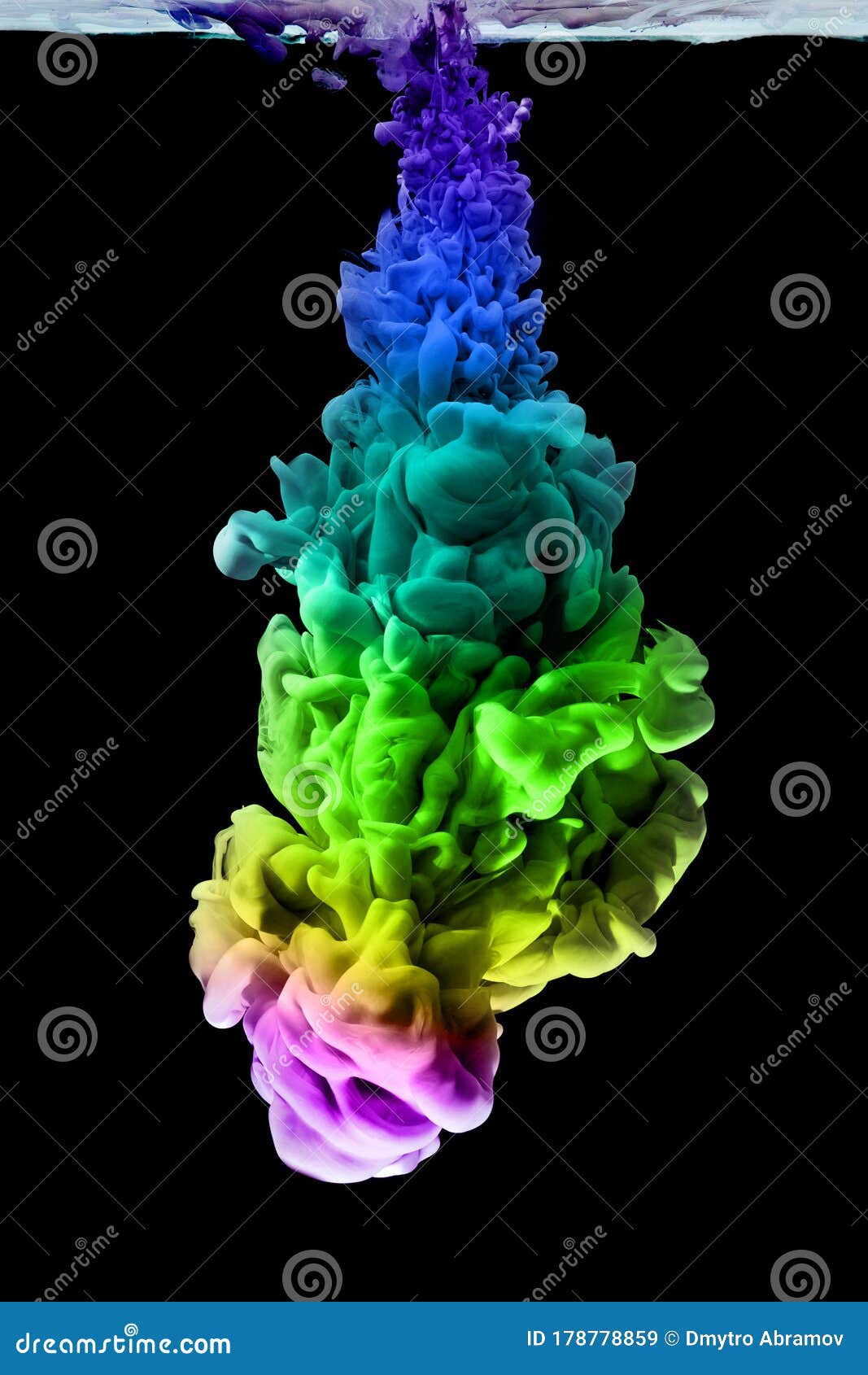 Inks in Water, Color Abstraction Stock Image - Image of cloud, design ...