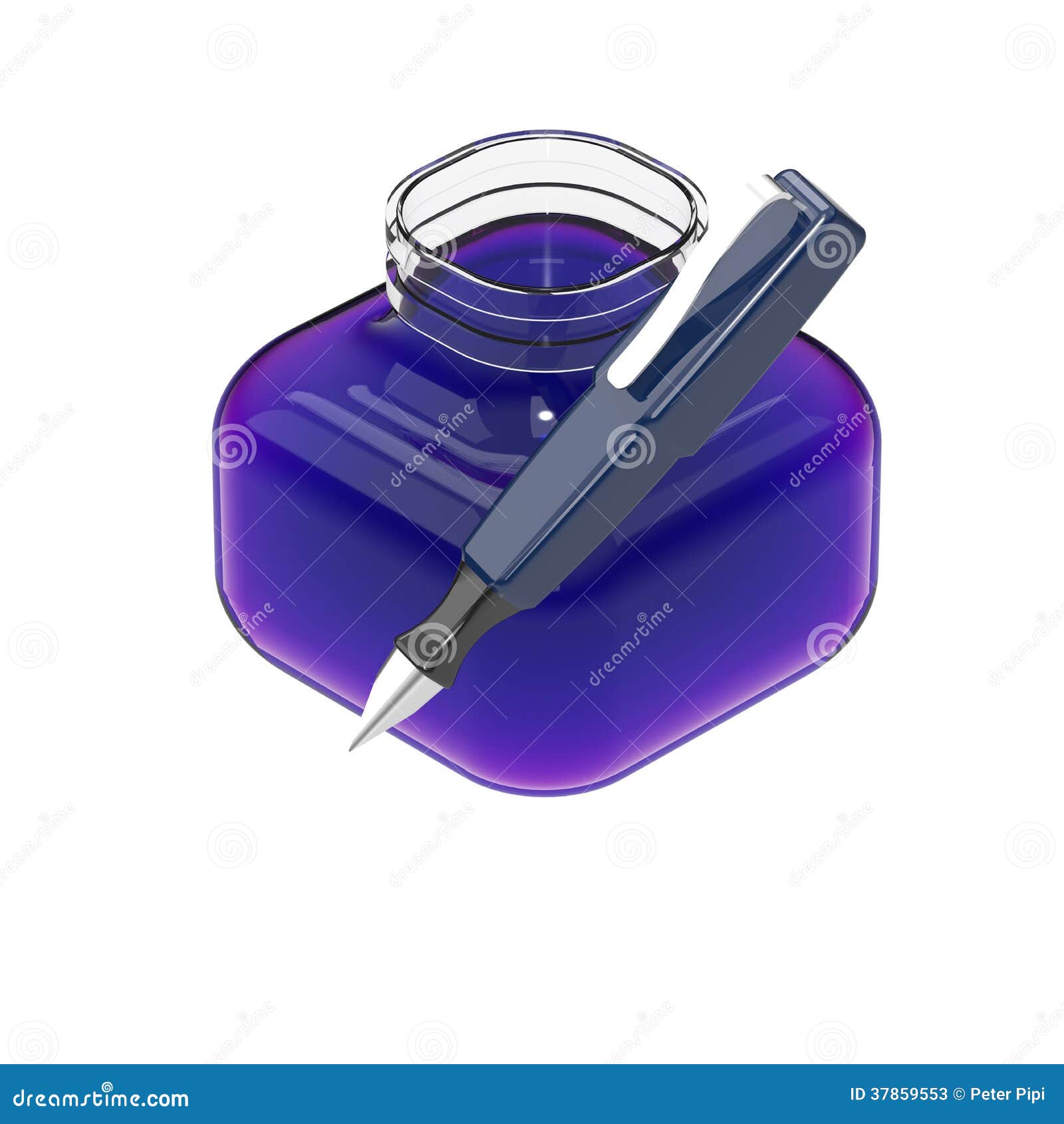 Inkstand Isolated on White stock image. Illustration of design - 37859553