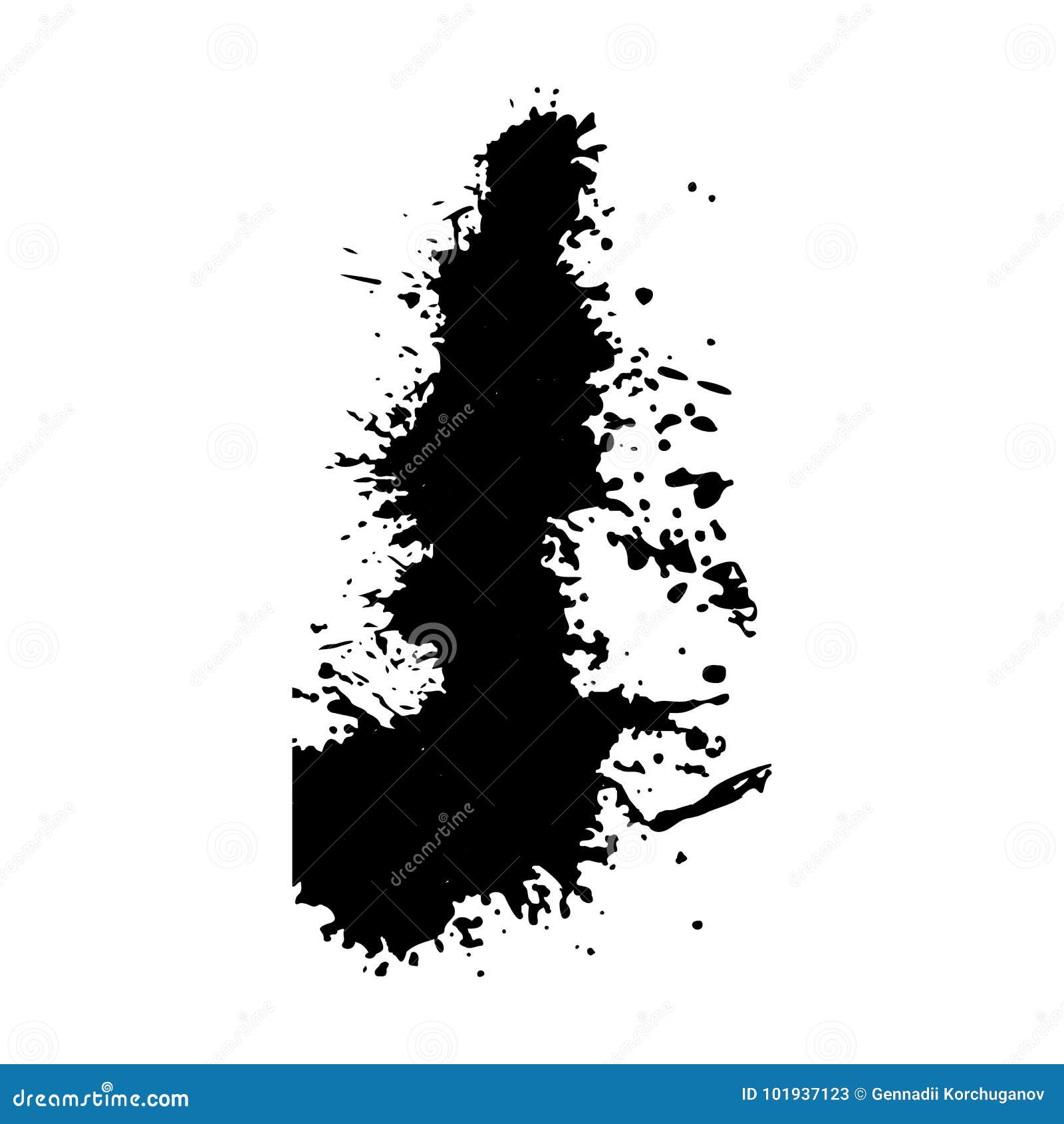 Inktvlek of daling vector illustratie. Illustration of modern - 101937123