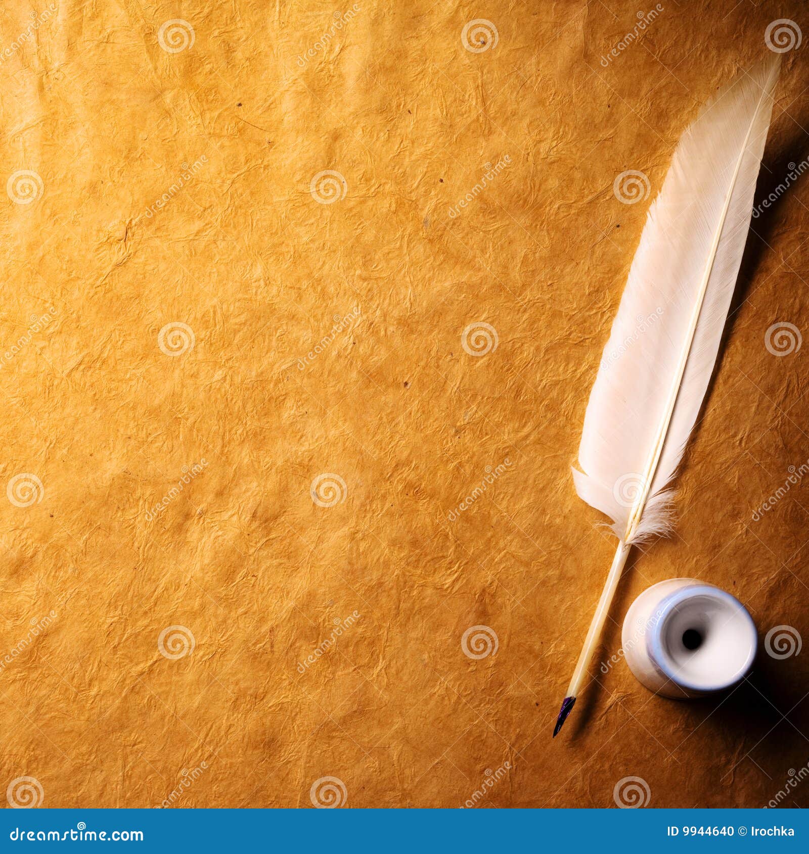 Inkwell and Feather on a Old Paper Stock Photo - Image of isolated ... Inkwell and Feather on a Old Paper Stock Photo - Image of isolated ...