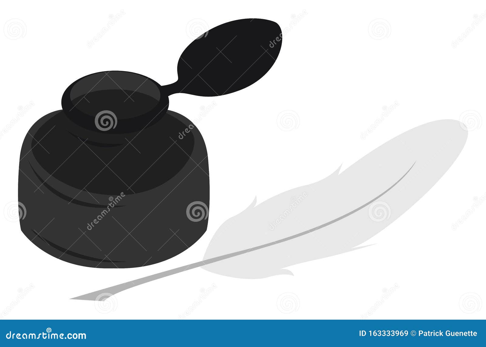 Inkwell, Illustration, Vector Stock Illustration - Illustration of poet ...