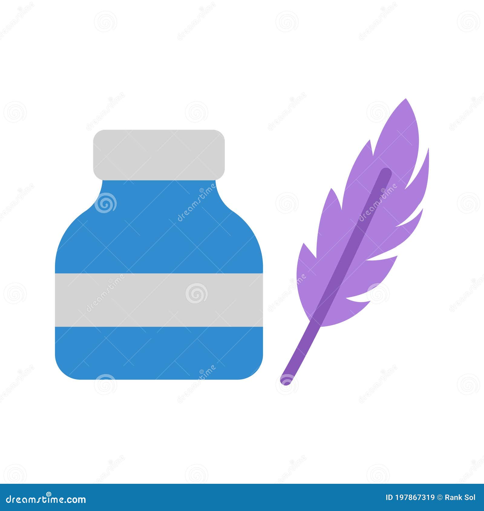 Feather Pen, Ink, Write, Paper Icon. Element Of History Color Icon For ...