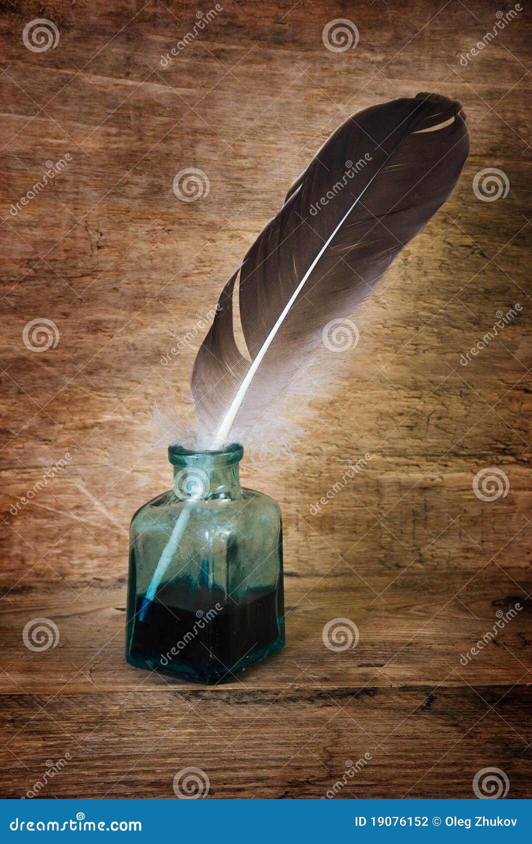 Inkwell with a pen stock photo. Image of inkwell, boards - 19076152