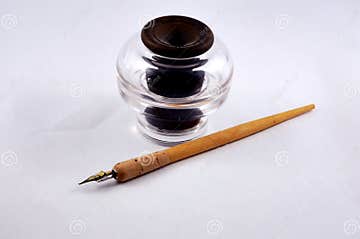 Inkwell and Pen stock image. Image of inkpot, drafting - 332447