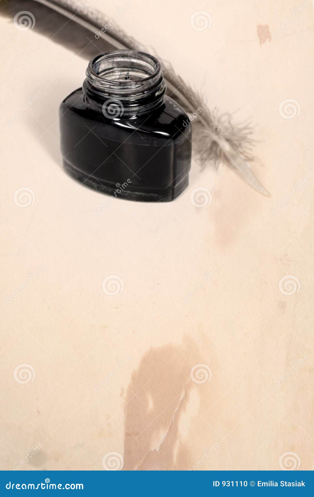 Inkwell and quill stock photo. Image of writer, manuscript - 931110