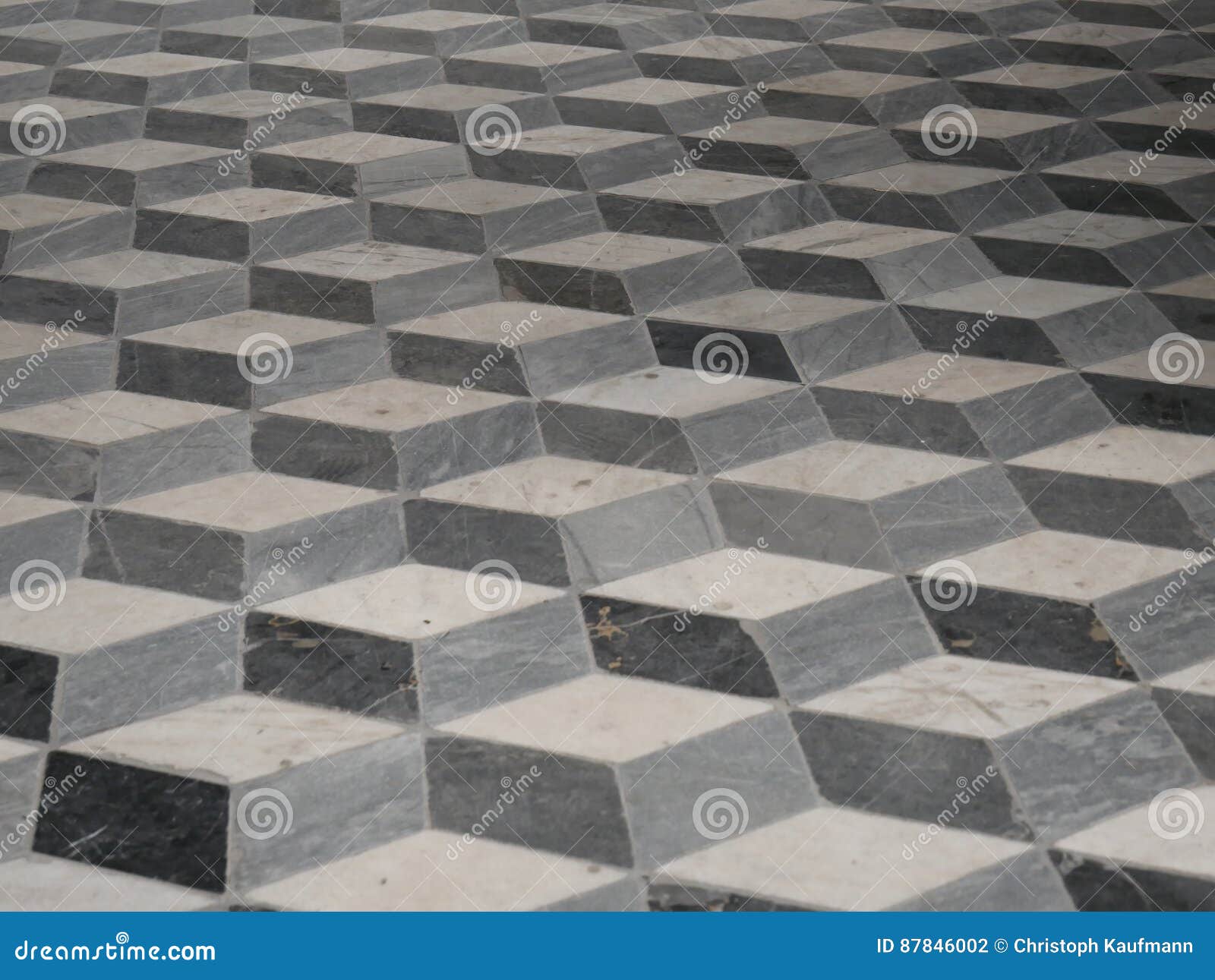 Inlaid Geometric Patterned Stone or Marble Floor Stock Photo - Image of ...