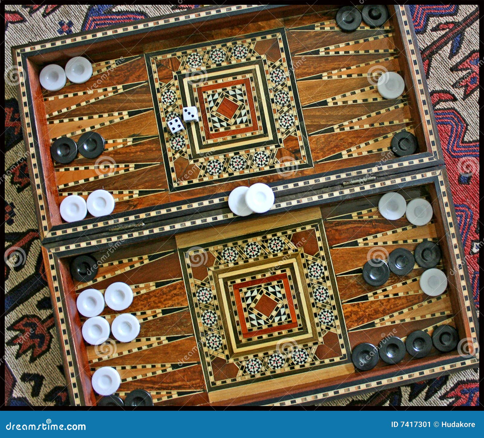 An Inlaid MidEastern Backgammon Board Stock Image - Image of leisure ...
