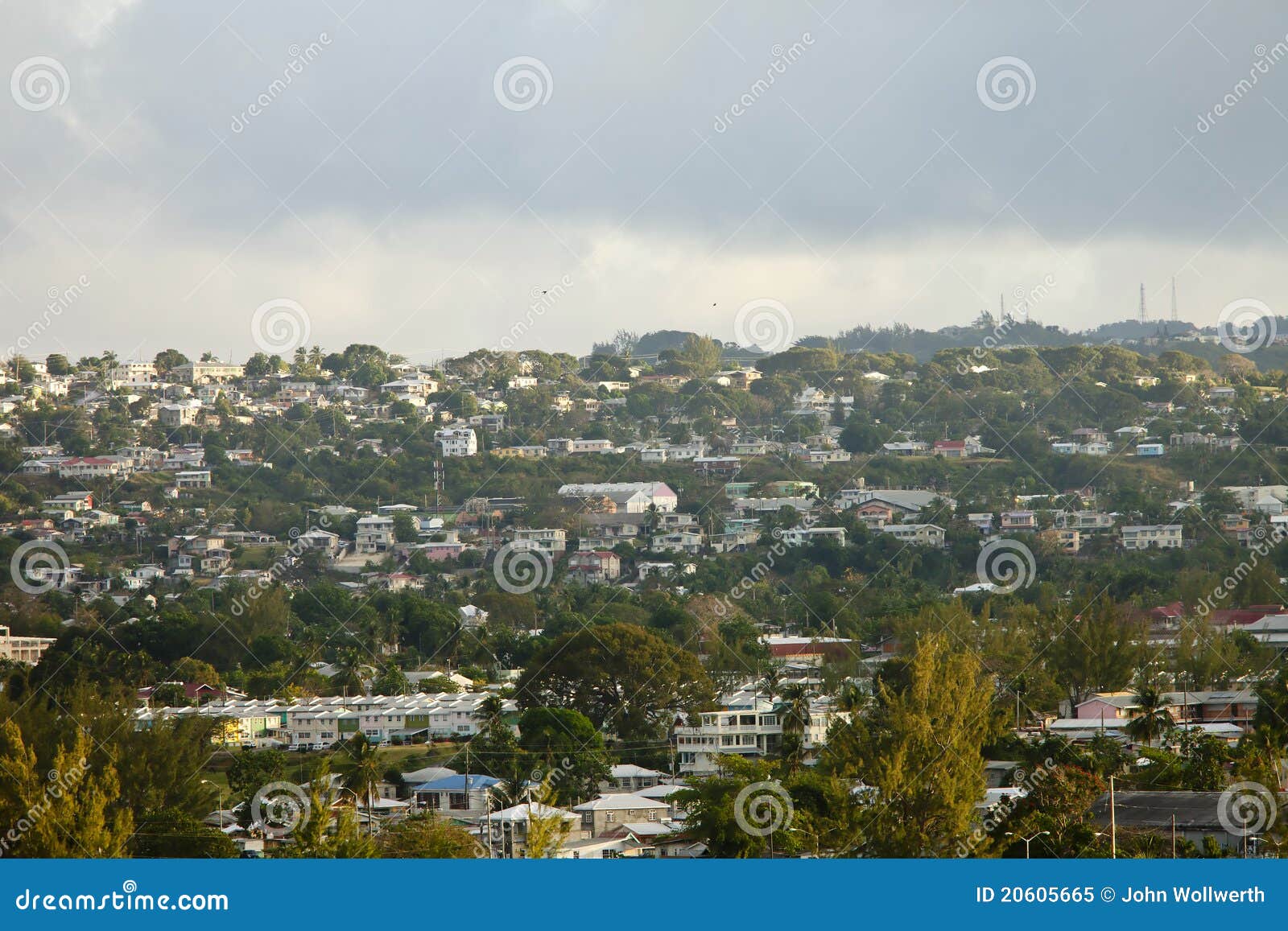 Inland View of Bridgetown Barbados Stock Image - Image of bridgetown ...