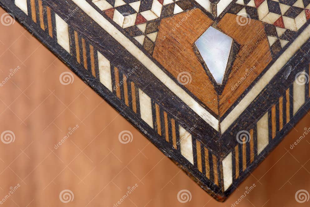 Inlays on a box stock photo. Image of hand, detail, handworked - 113936094