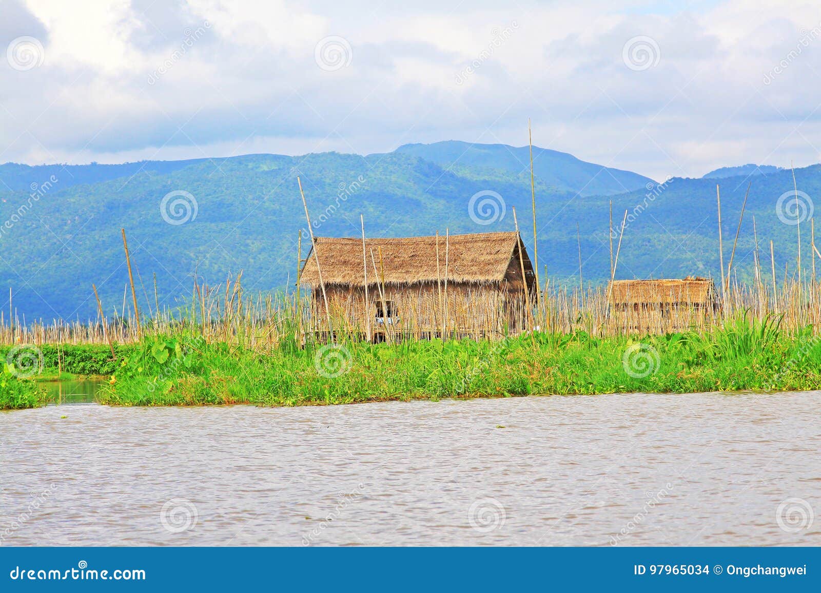 Inle Lake Floating Farm, Myanmar Stock Photo - Image of rural, inle ...