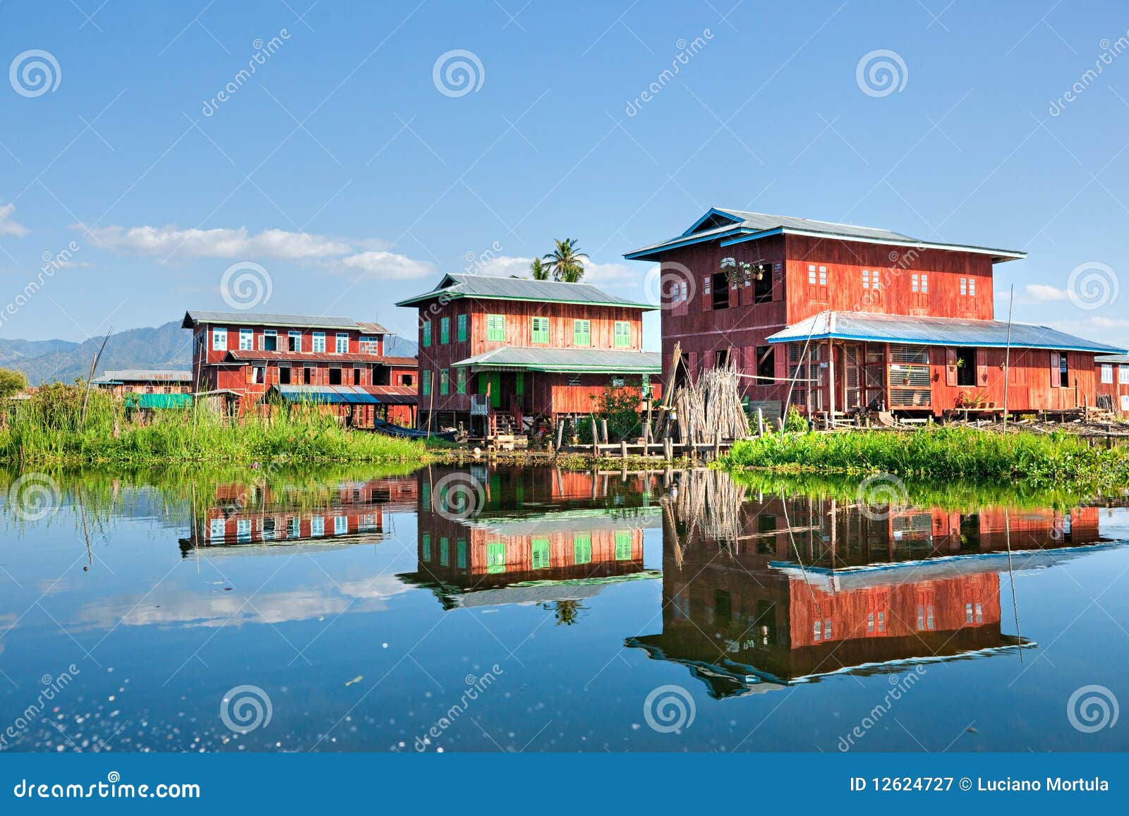 Inle Lake, Myanmar. stock image. Image of asian, exterior - 12624727