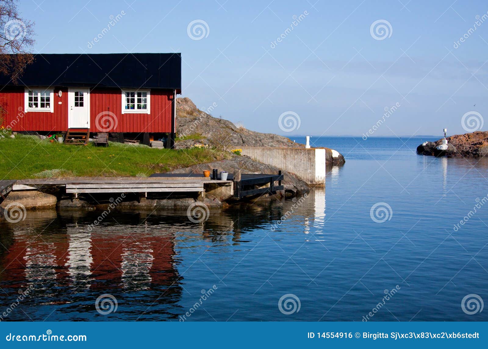 Inlet stock photo. Image of sweden, summerhouse, stone - 14554916