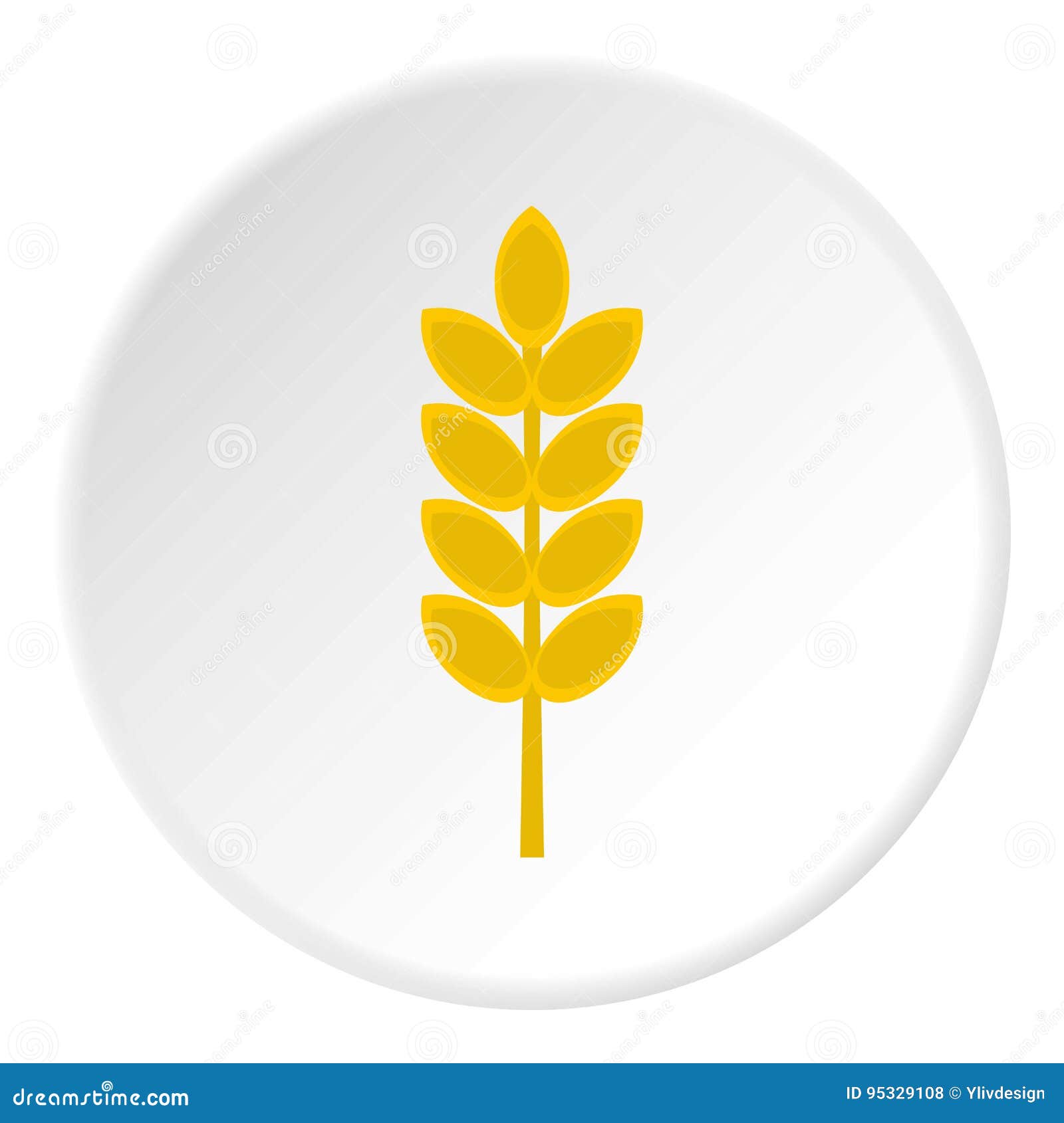 Inlet spike icon circle stock vector. Illustration of plant - 95329108