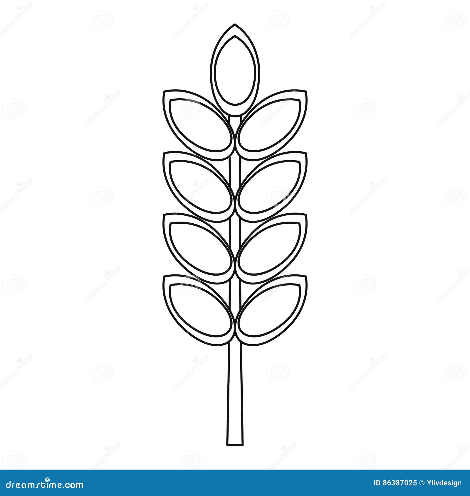 Inlet Spike Icon, Outline Style Stock Vector - Illustration of natural ...