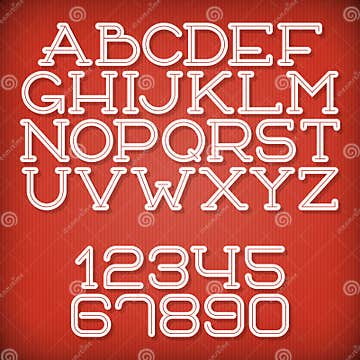 Inline Retro Font stock vector. Illustration of modern - 43229441