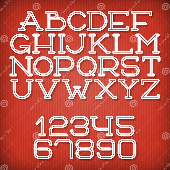 Inline Retro Font stock vector. Illustration of modern - 43229441