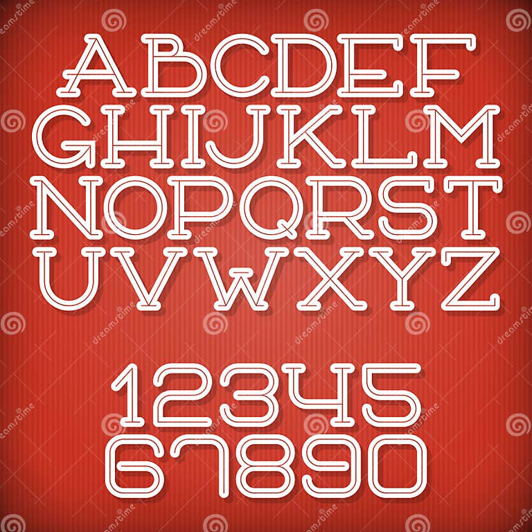 Inline Retro Font stock vector. Illustration of modern - 43229441