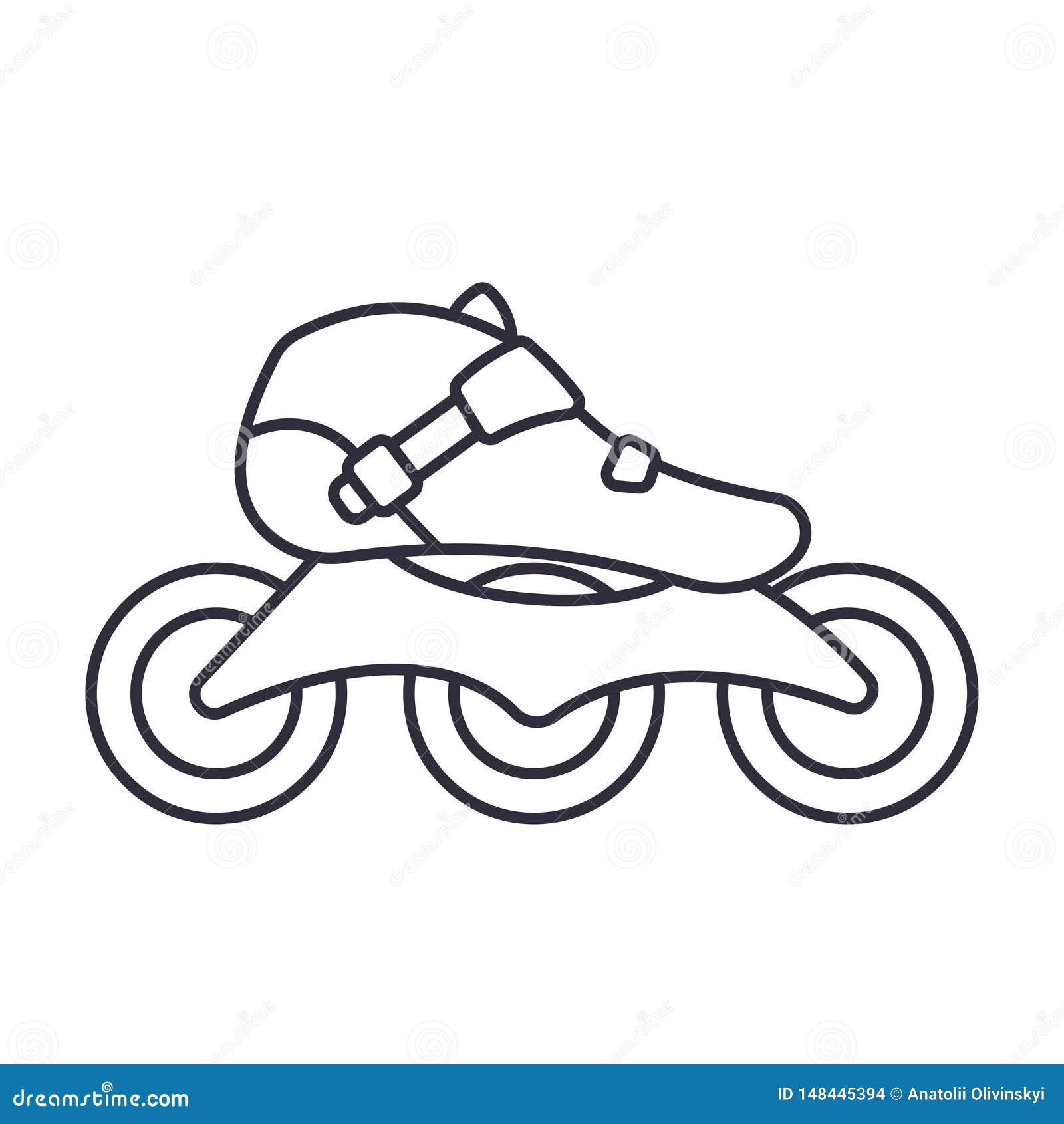Set Of Inline Roller Skates Icons Isolated On White Background ...