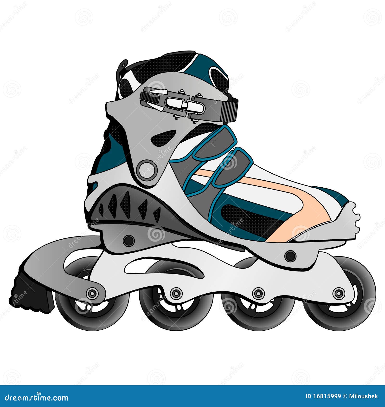 Inline Skate Vector Illustration Cartoon Style | CartoonDealer.com ...