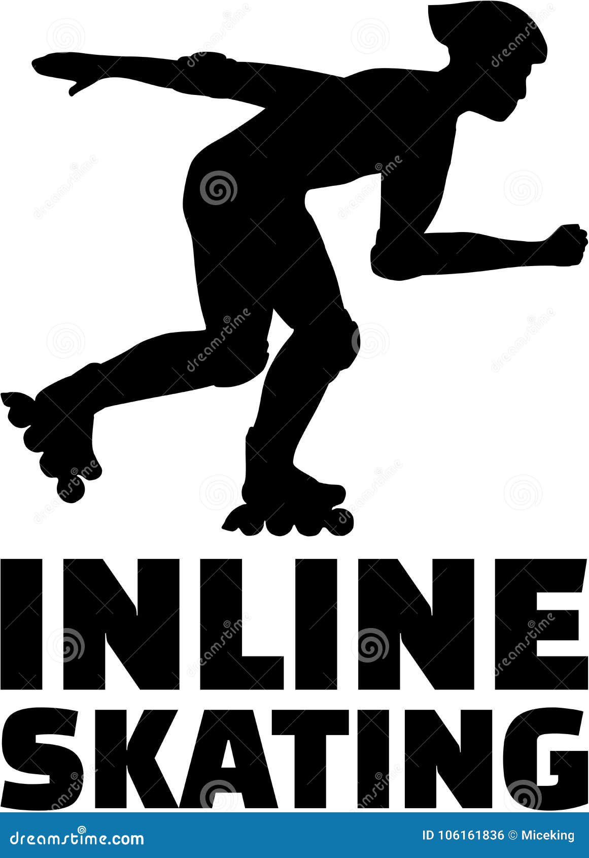 Inline Skater with Inline Skating Stock Vector - Illustration of symbol ...