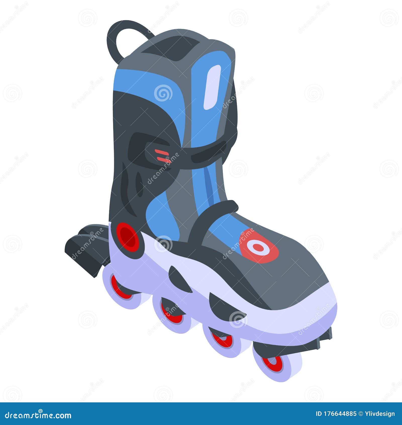 Inline Skates Icon, Isometric Style Stock Vector - Illustration of icon ...