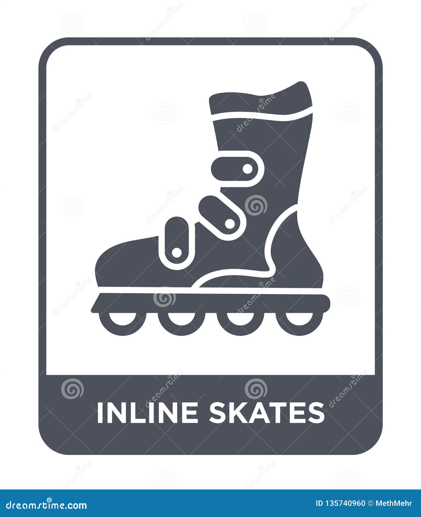 Inline Skates Icon in Trendy Design Style. Inline Skates Icon Isolated ...