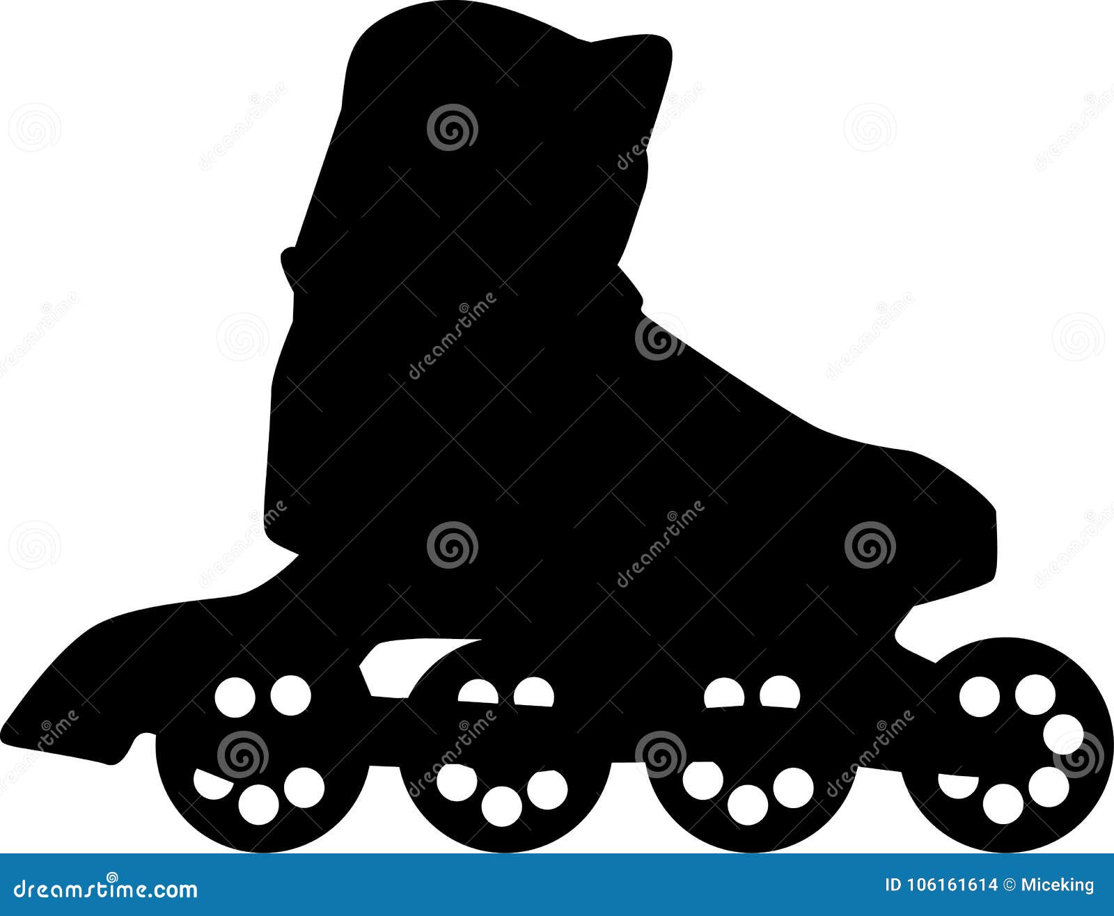 Inline Skates stock vector. Illustration of active, pictogram - 106161614
