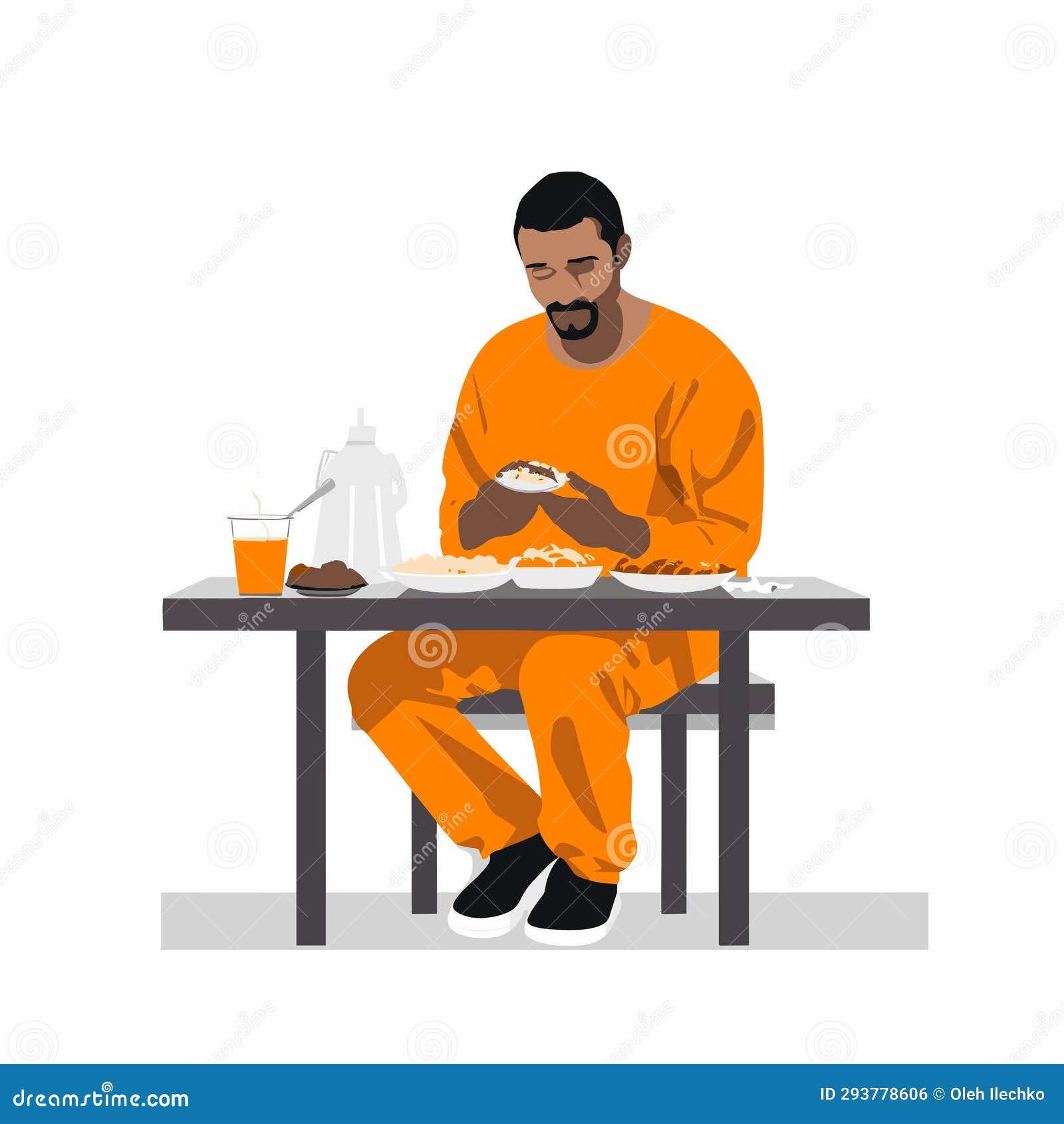 Inmate Vector Flat Minimalistic Asset Isolated Illustration ...