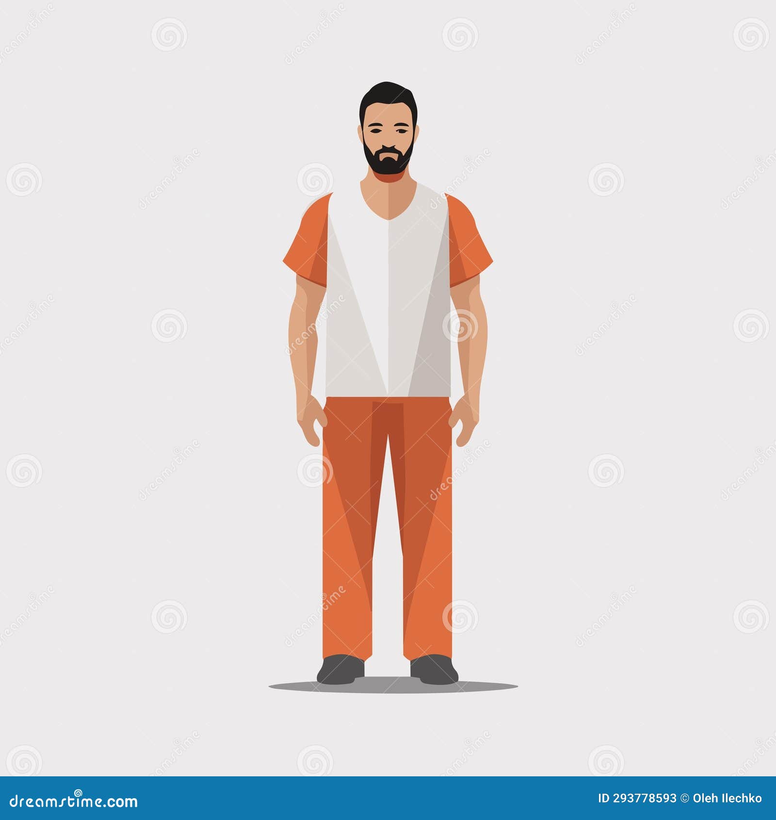 Inmate Vector Flat Minimalistic Asset Isolated Illustration Stock ...