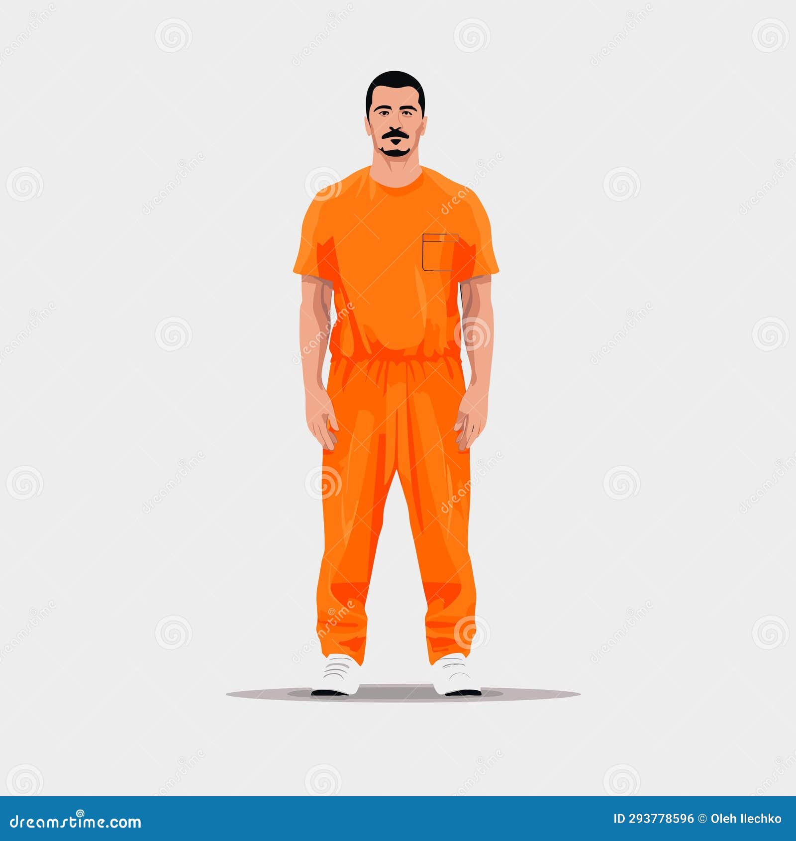 Inmate Vector Flat Minimalistic Asset Isolated Illustration Stock ...