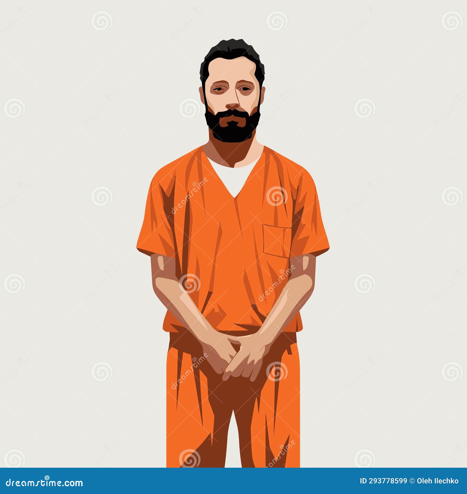 Inmate Vector Flat Minimalistic Asset Isolated Illustration Stock ...