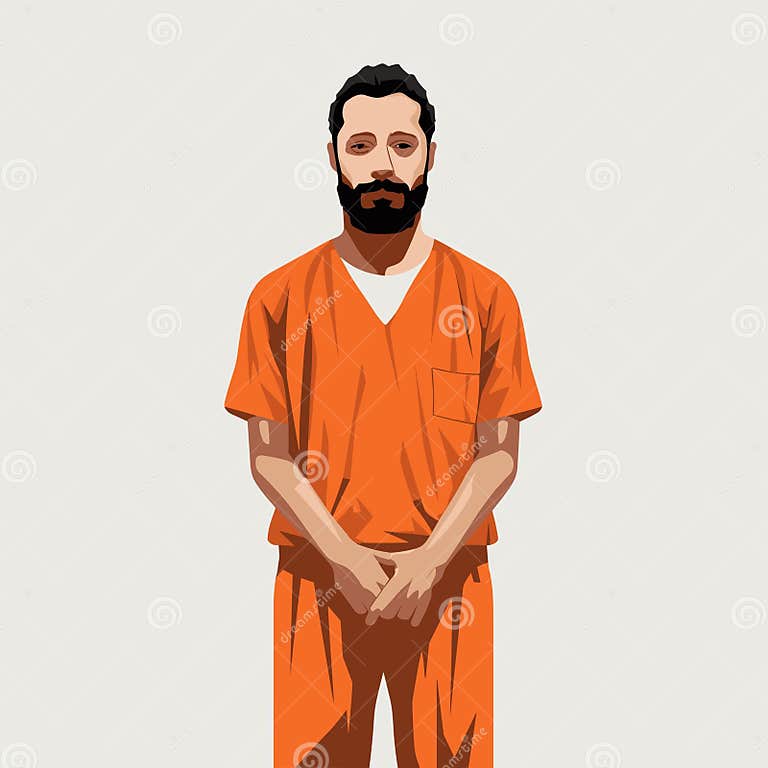 Inmate Vector Flat Minimalistic Asset Isolated Illustration Stock ...
