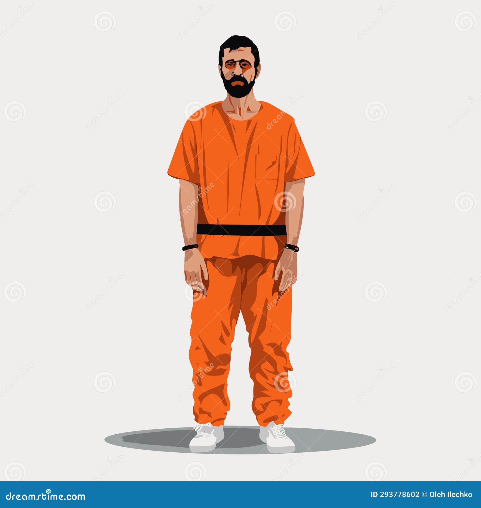 Inmate Vector Flat Minimalistic Asset Isolated Illustration Stock ...