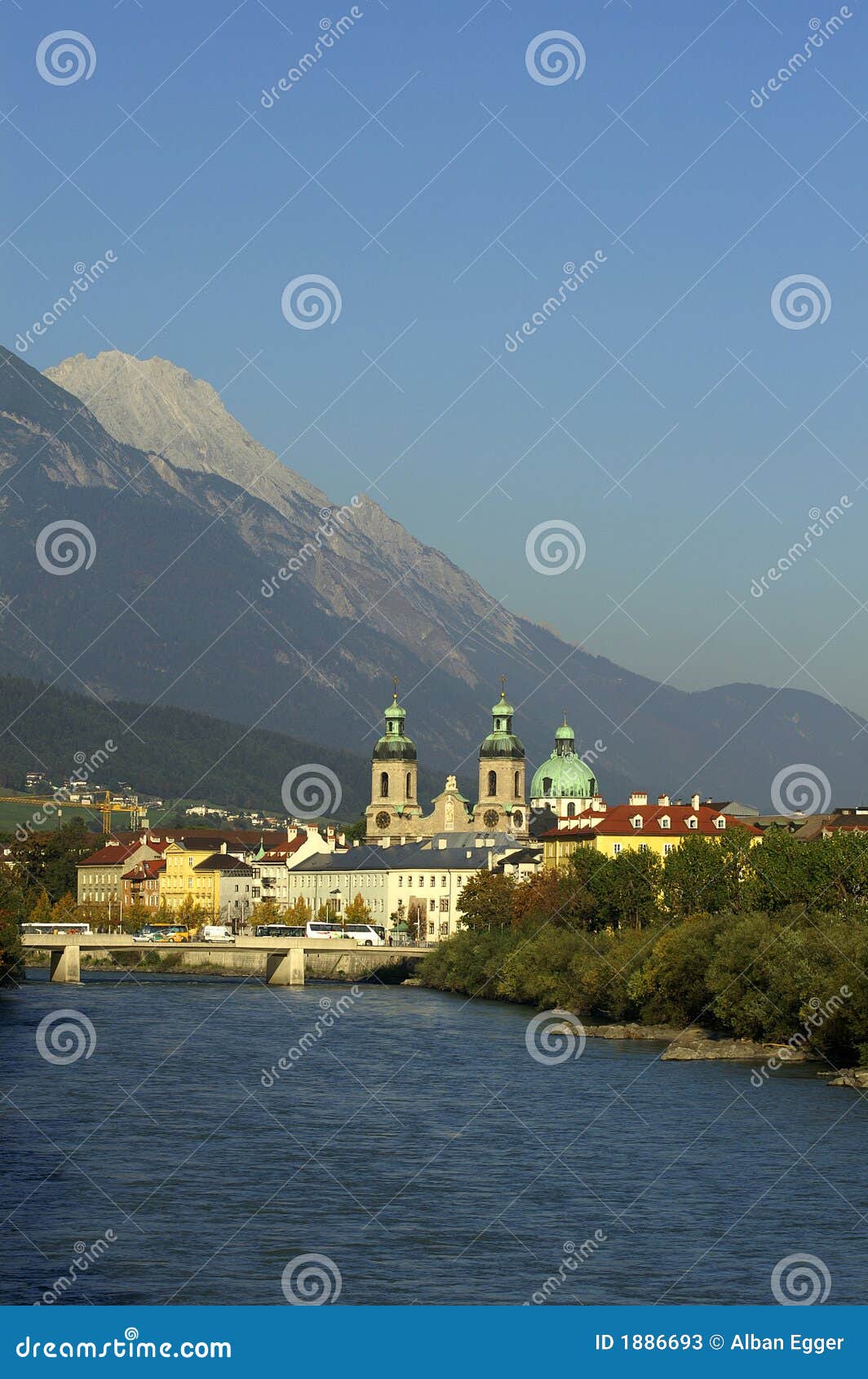Inn-bridge stock image. Image of autumn, oldtown, austria - 1886693