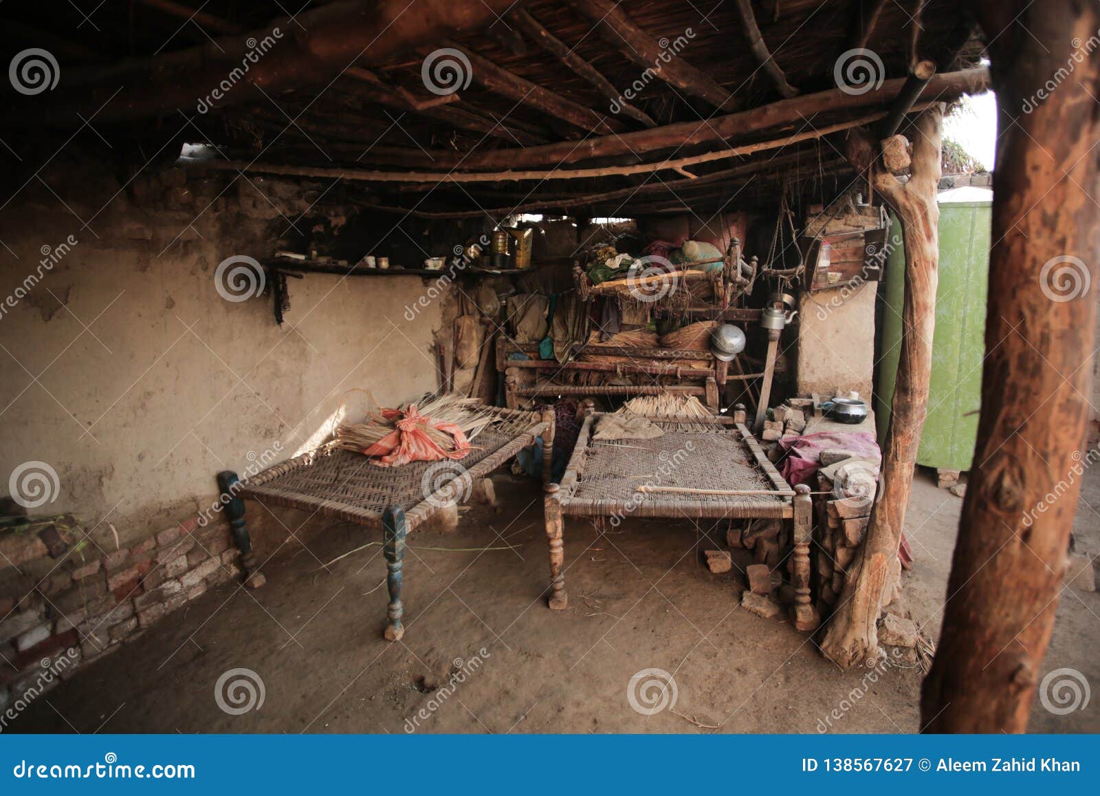 Innen Von Einem Haus in Einem Dorf in Sindh Redaktionelles ...