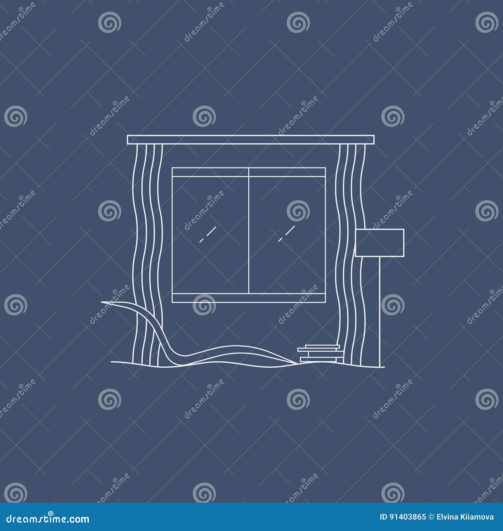 Innenarchitektur in Der High-Techen Art Stock Abbildung - Illustration ...