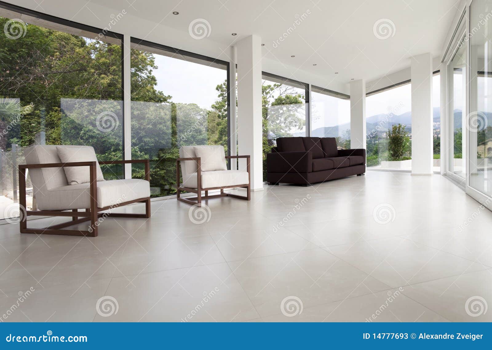 Innenraum Eines Modernen Hauses Stockbild - Bild von platz, marmor ...