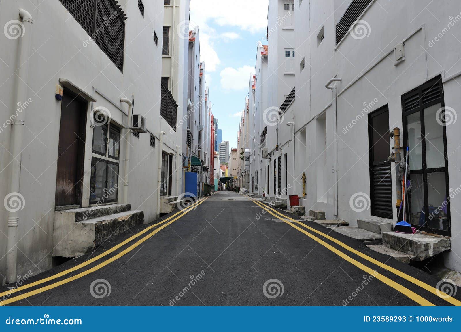 Inner City Alleyway stock image. Image of entrance, asian - 23589293