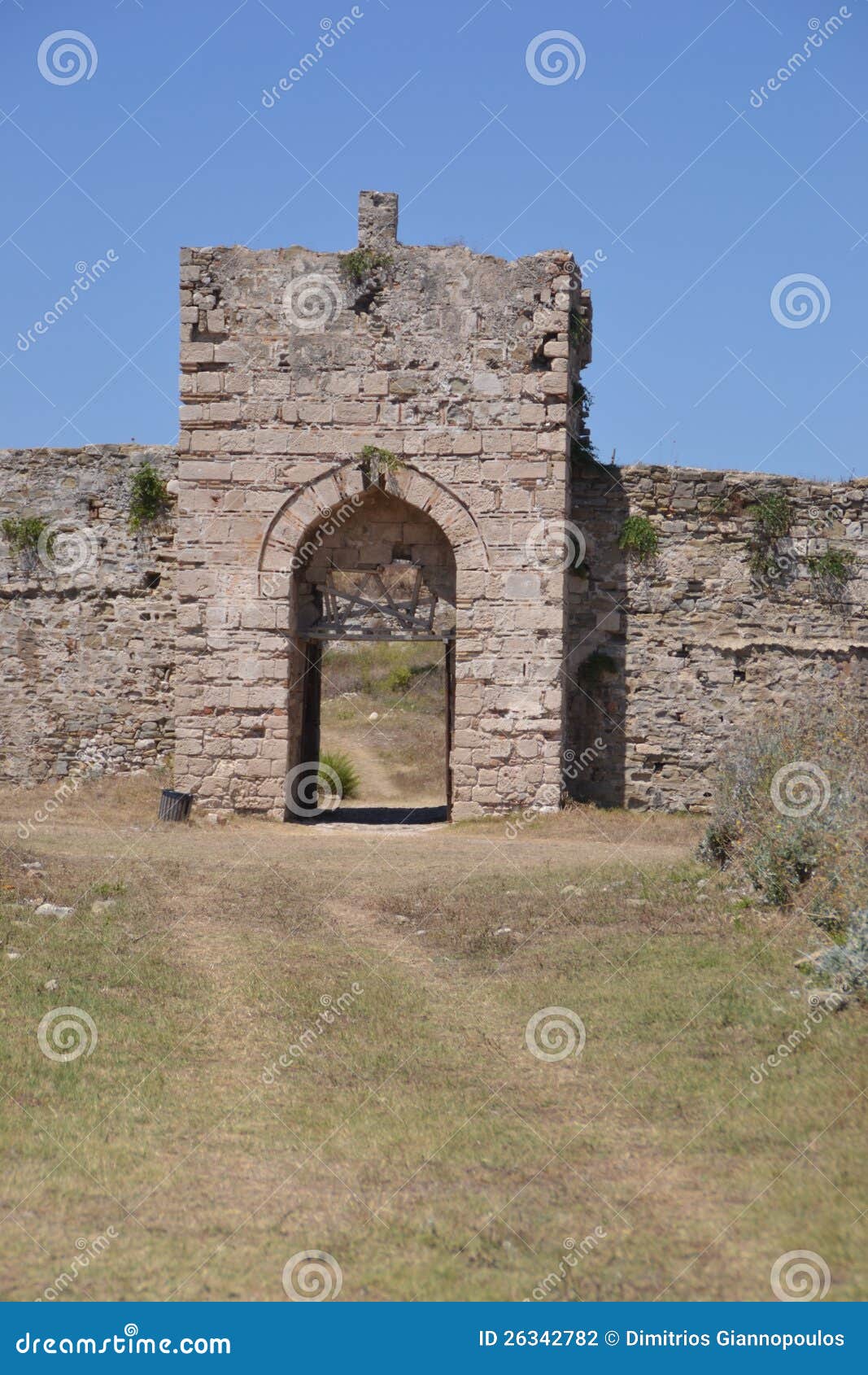Inner City Main Gate, Methoni Castle Stock Photo - Image of history ...