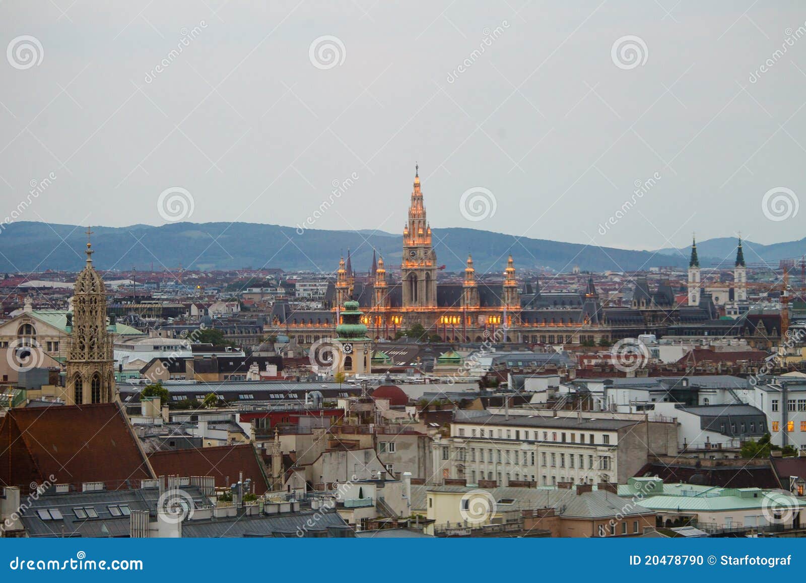 Inner city of vienna stock photo. Image of skyline, vienna - 20478790