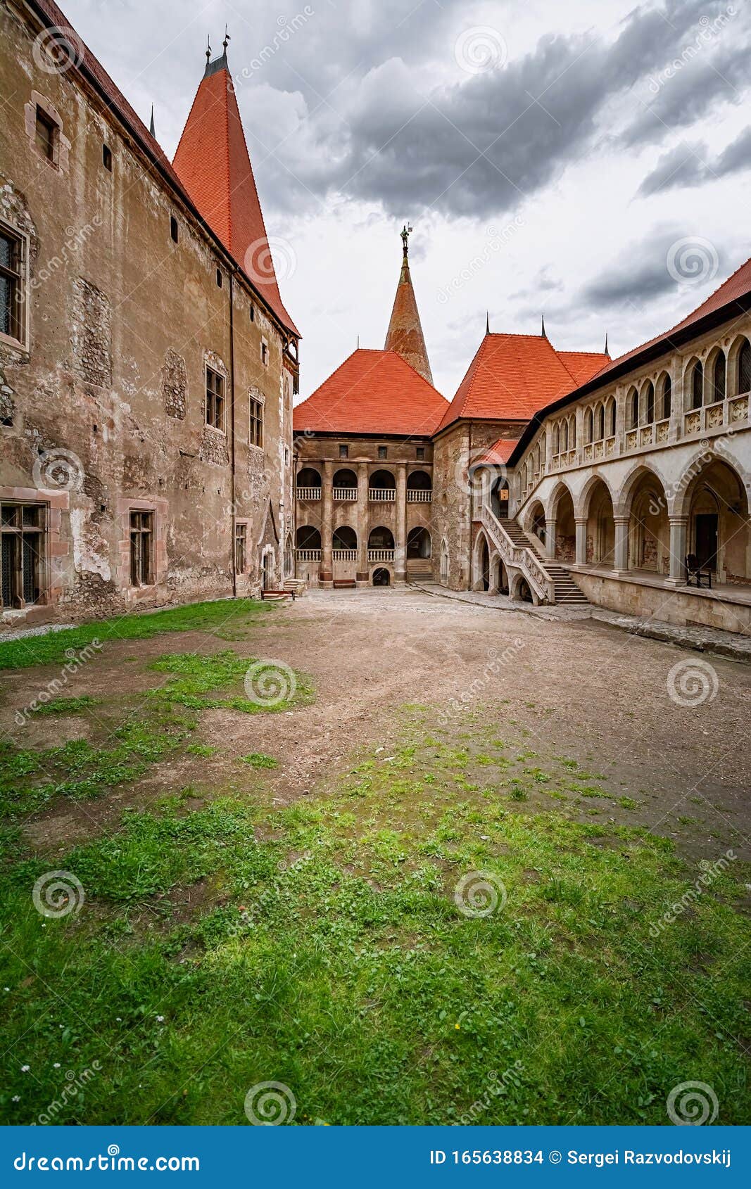 Inner Courtyard of the Castle Stock Photo - Image of outdoors, hiking ...