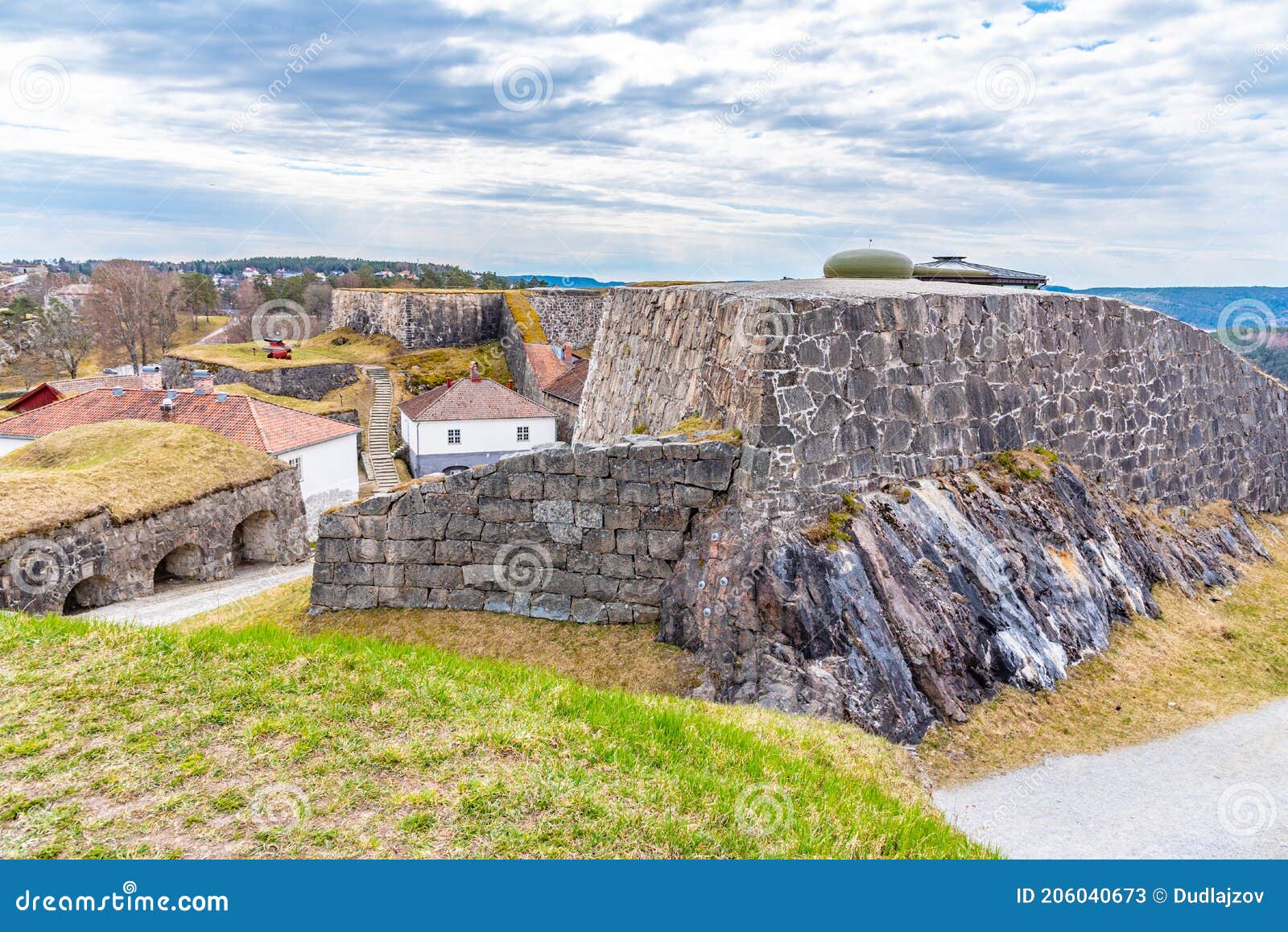 Inner Courtyard of Fredriksten Fortress in Halden, Norway Stock Image ...