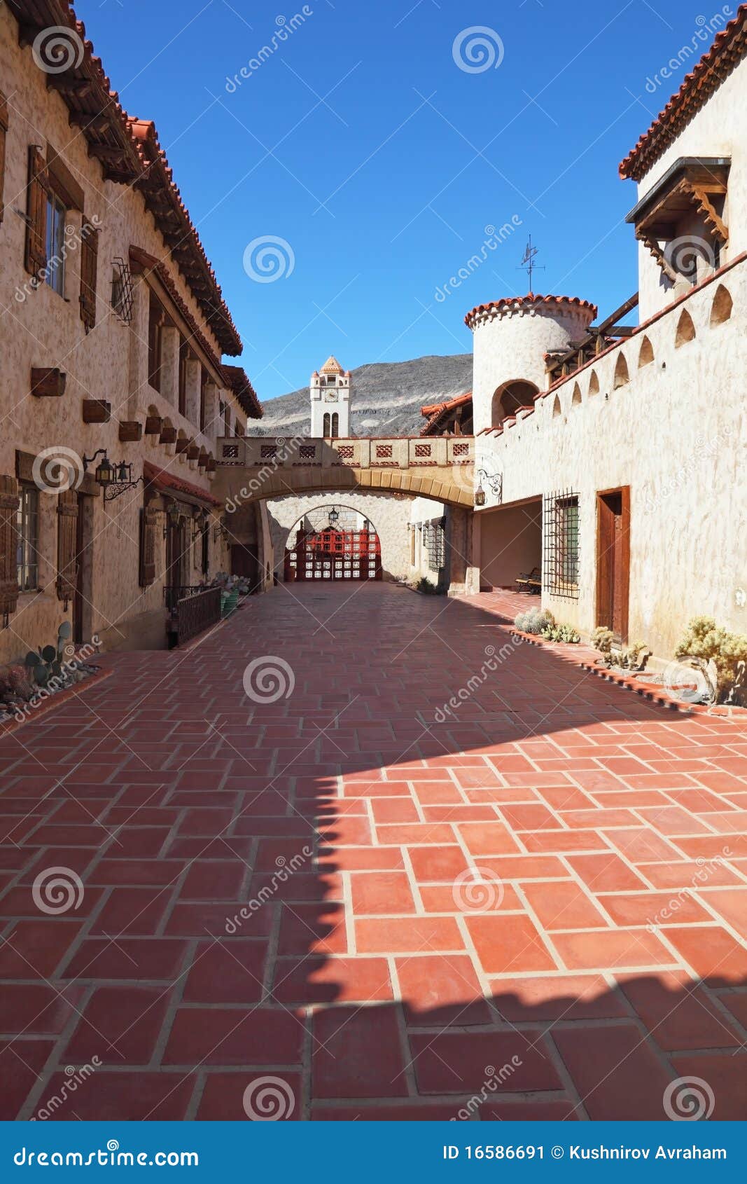 . the Inner Courtyard Paved with Red Marble Stock Image - Image of ...