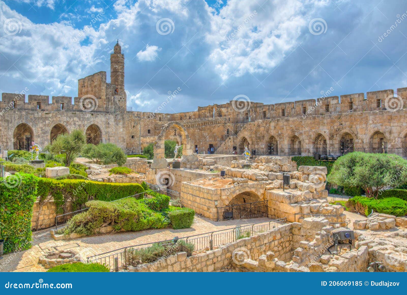 Inner Courtyard of the Tower of David in Jerusalem, Israel Editorial ...